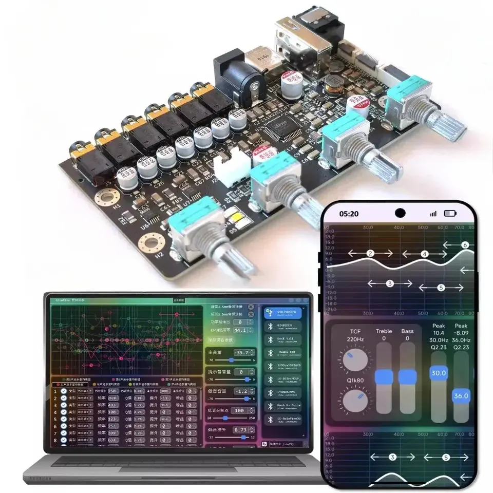 7-channel DSP Preamp Tuning Board Computer Mobile Phone Bluetooth ...