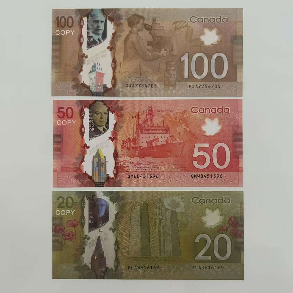 High Quality Realistic Plastic Canadian Prop Money Polymer Bills Dollar ...