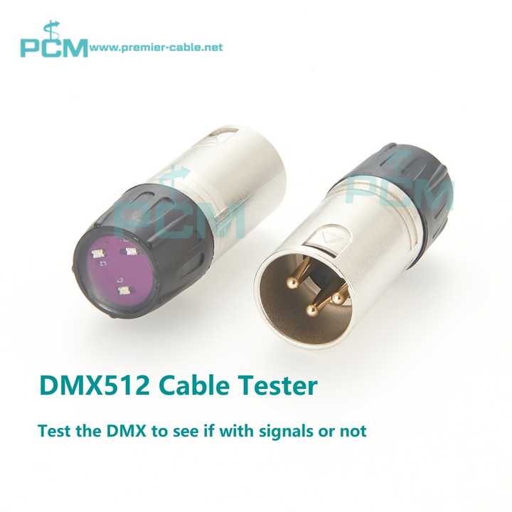DMX512 Line Tester Light Signal Fault Detector 3 Pin XLR Cable Testing ...