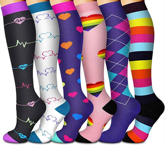 Wholesale Novelty Funny Crew Long Nurse Women Men Graduated Compression ...