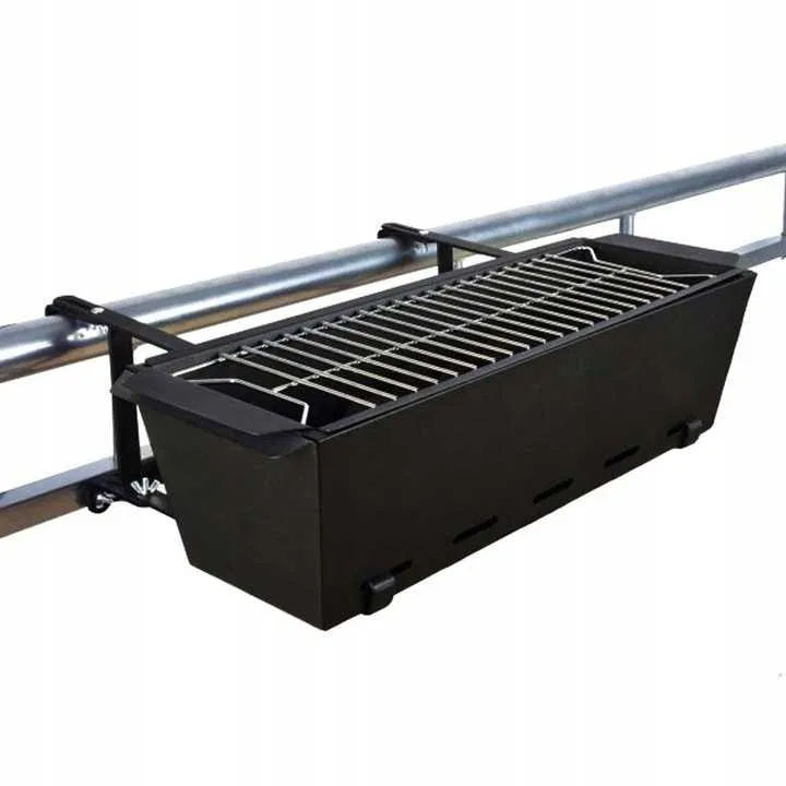 New Design Portable Steel Balcony Handrail Hanging BBQ Grill for Apartments