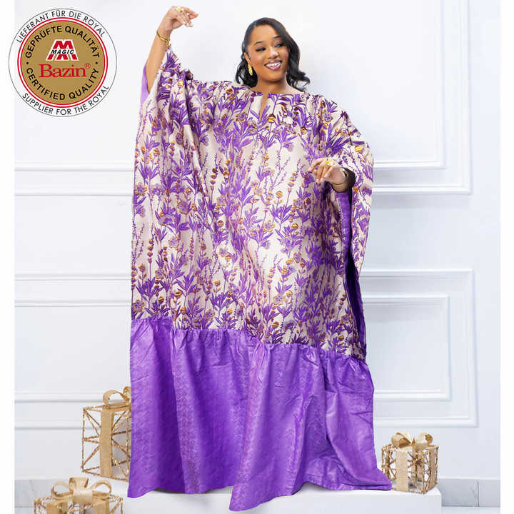 Golden African Brocade Boubou Dashiki Dress Nigerian Women Wedding ...