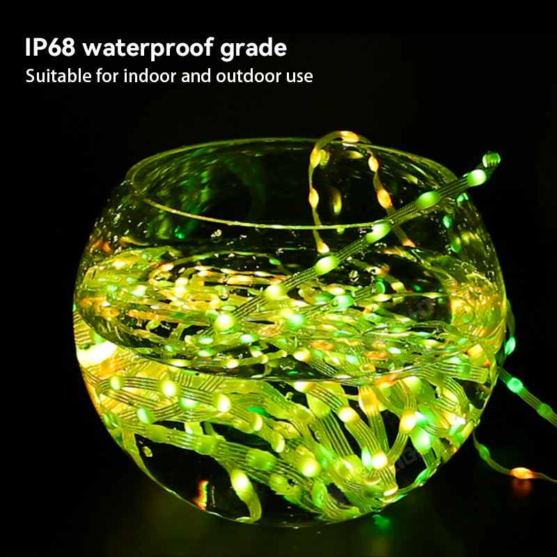 WS2811 5V 3PIN Black Wire LED String Lights RGBIC Addressable IP67 ...