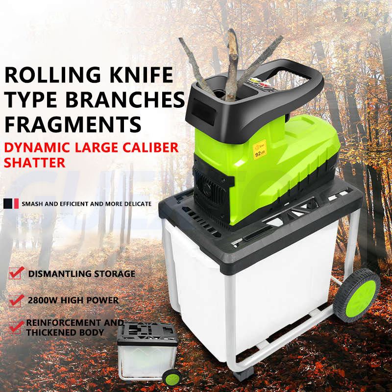 Electric Tree Branch Grinder - High-Power Wood Chipper