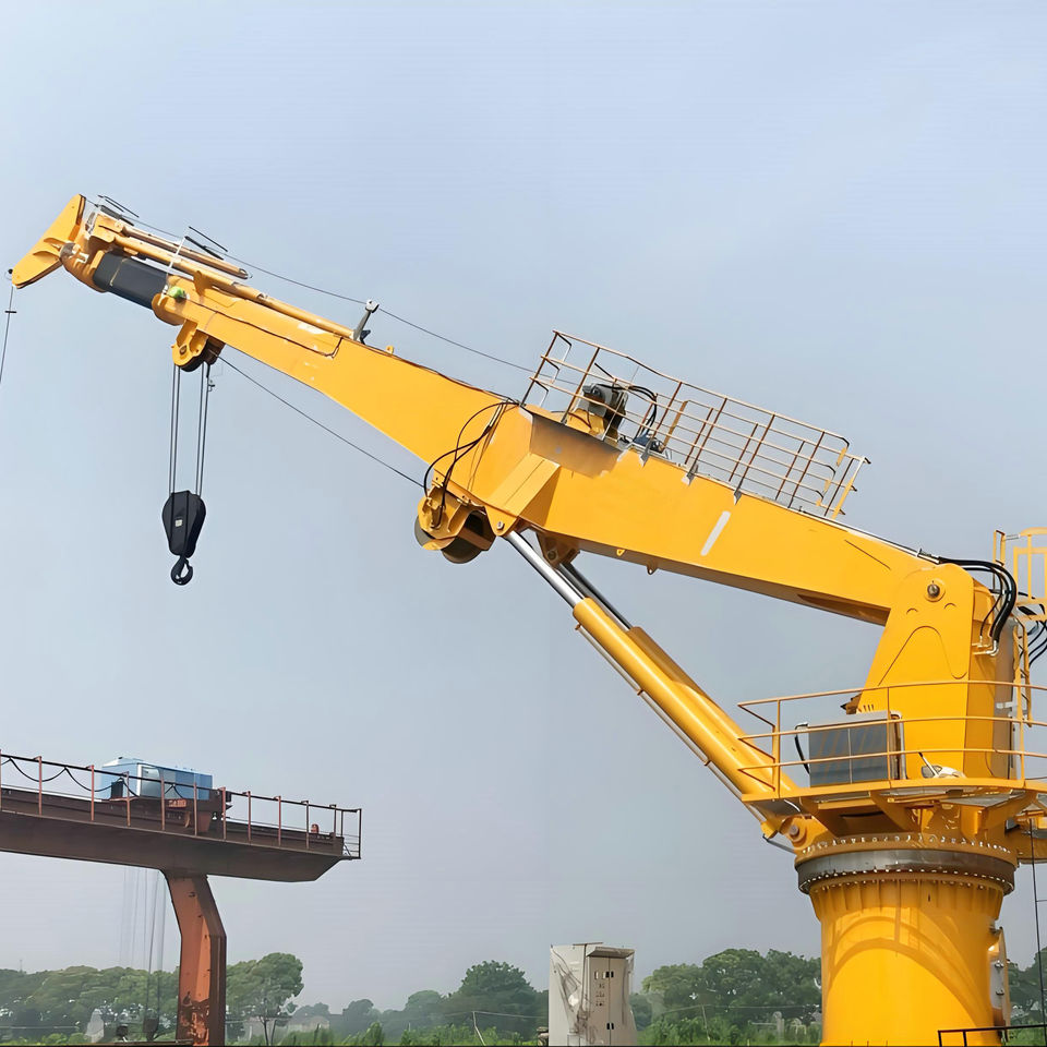 2-8 Ton Portable Marine Deck Crane Foldable Type for Small Vessel Cargo ...
