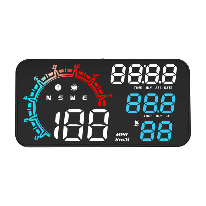 High Quality Universal GPS Gauge Blue Led Display Head up Display HUD ...