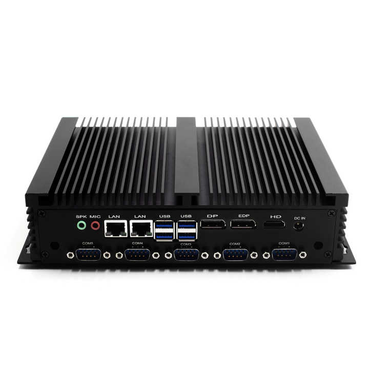 Mini PC Fanless RS232 RS485 Com LPT Port 8th Gen i5 8250U 8350U Industrial Desktop Computer PC ...