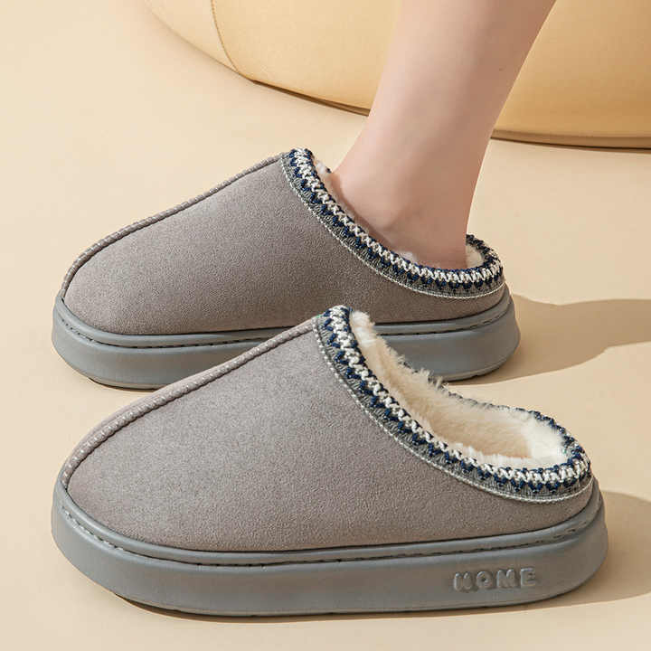 Cheap Suede Women Tasman Thick Sole slippers Plush Fur Anti-slip Winter ...