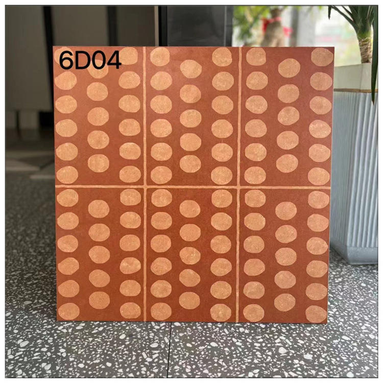 Modern Retro Red Plaid Ceramic Acid-Resistant 600X600 Anti-Slip Click ...