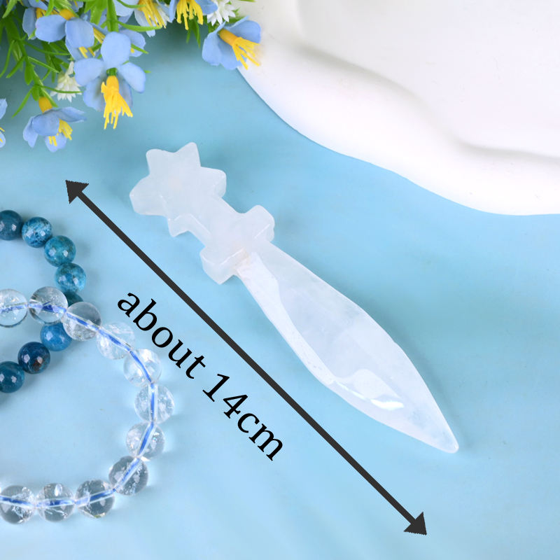 Wholesale Natural Crystal Craft Hand Carved Dagger Crystal Knife for ...