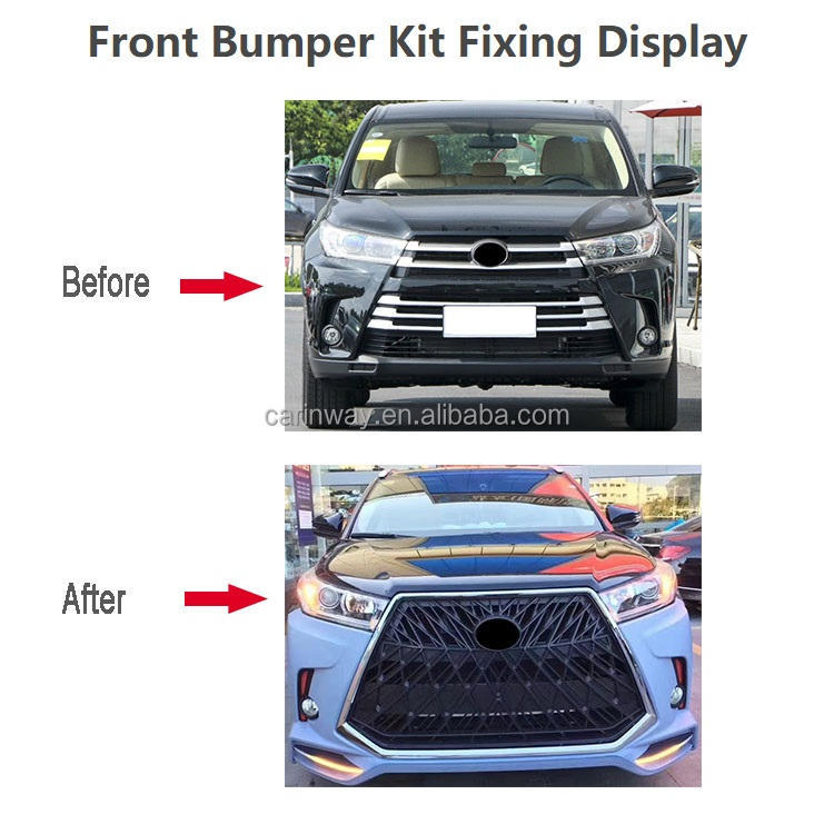 Highlander Body Kit Upgrade - Lexus Face Lift Bumper Grille