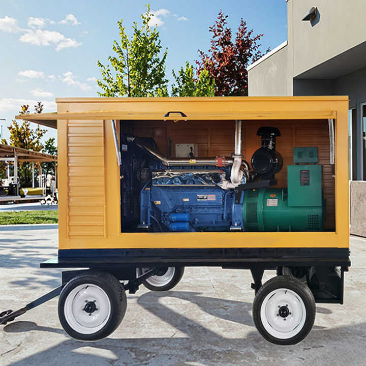 Remote Control 200KW Silent Diesel Generator ATS Trailer Canopy for ...