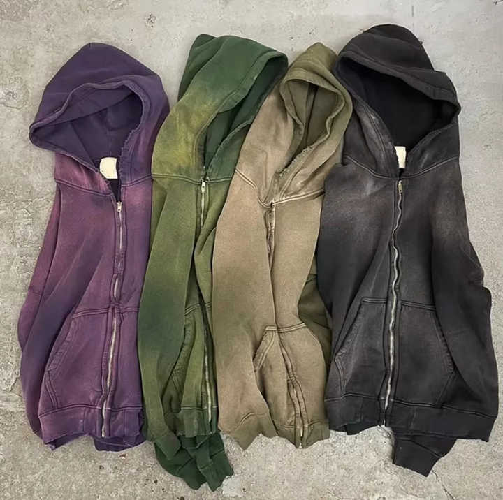 Plus Size Boxy Fit Drop Shoulder Hoodie Custom Zip up Thick 500gsm ...