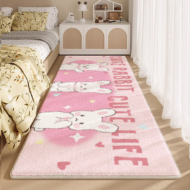 Cute Cartoon Cat Dog Soft Faux Cashmere Bedside Carpet Children Room ...