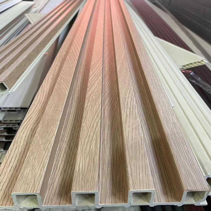 WPC Interior Decoration Grooved WPC TV Wall Panel Moistureproof Wall ...