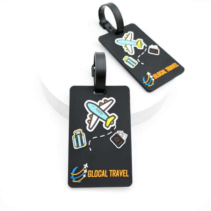 Pantone Colors Rubber Material Cartoon Baggage Tag Colorful Rubber Pvc ...