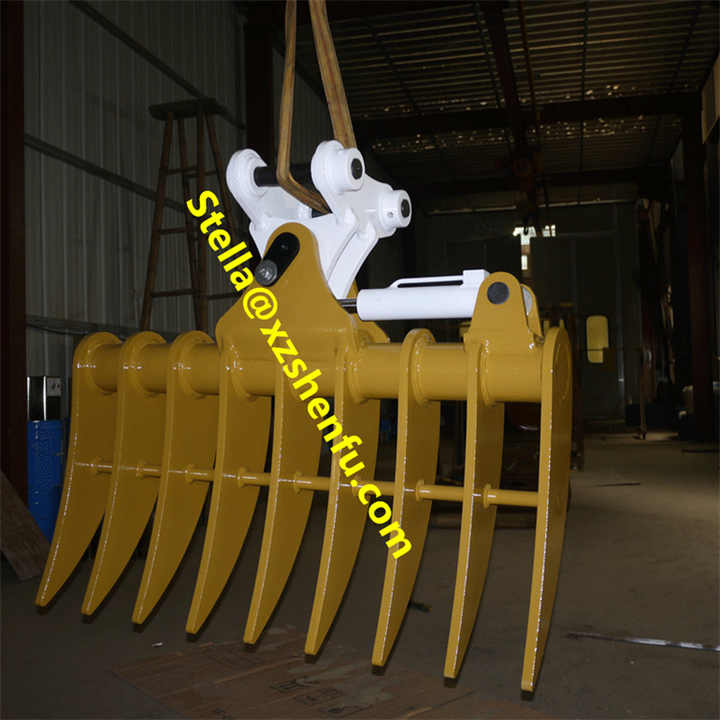 Excavator Root Rake Tilting Rake Bucket Excavator Attachments Landscape ...