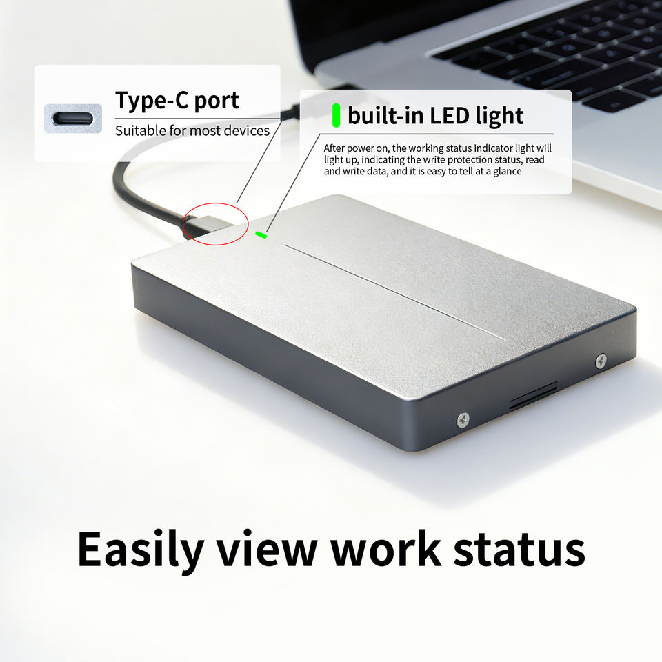 ITGZ External Hard Drive Enclosure for 2.5" SATA SSD/HDD, Full Aluminum ...