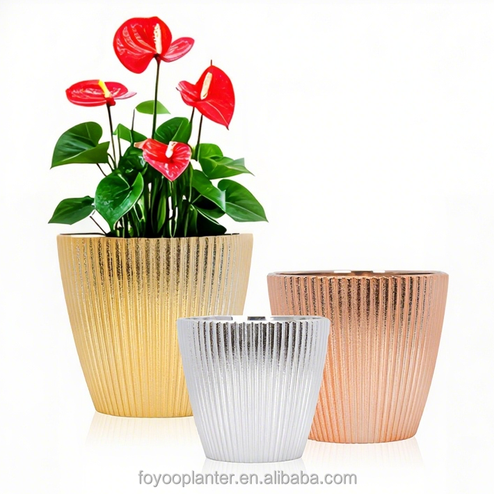 Foyooplanter Melamine Material Electroplated Flower POTS, Available in ...