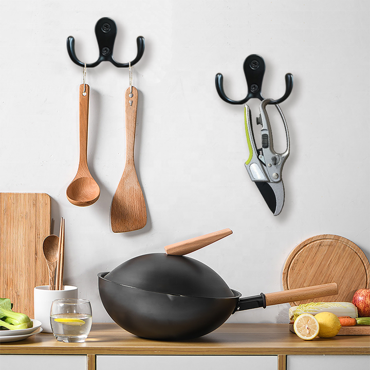 Wall-mounted Double-Claw Coated Hook - Retro & Sustainable