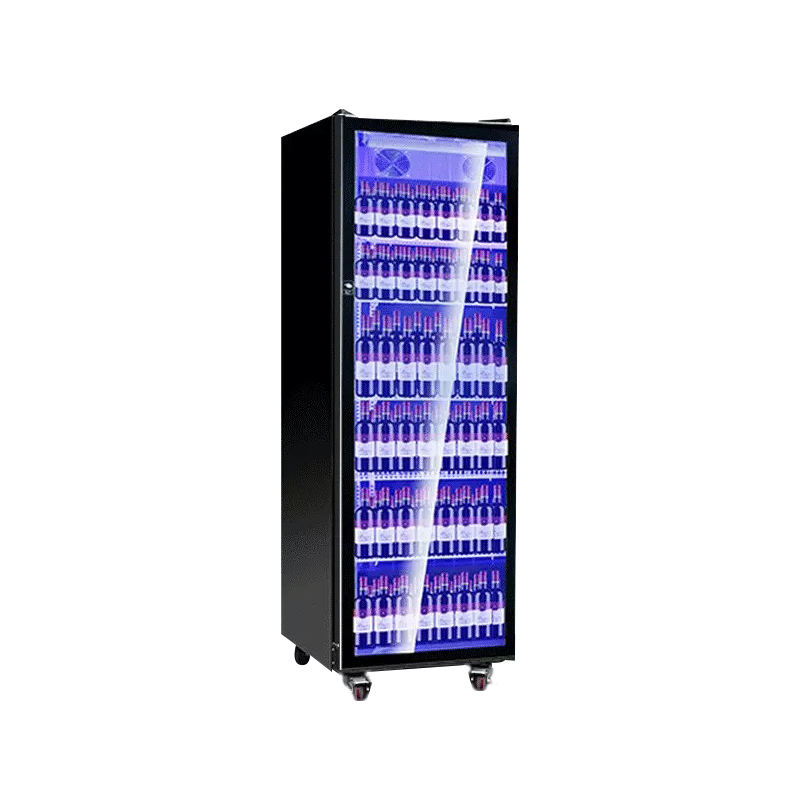 Commercial Standing Beverage Cabinet Single Door Vertical Chiller 14 Cu ...