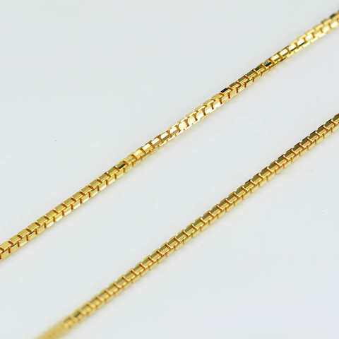 9k Real Gold Plated Rope Chain 2mm Men Chain Necklace Women Chains 16 ...
