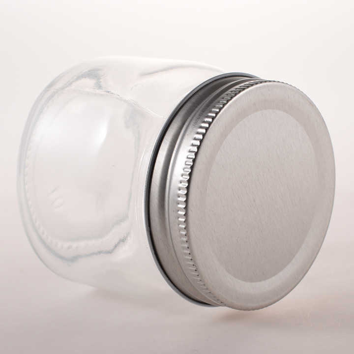 Empty 8oz Square Round Glass Mason Jar 250ml Giant Mouth Mayonnaise ...