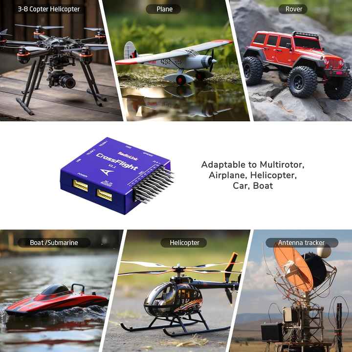 Radiolink Mini CrossFlight Flight Controller with Integrated OSD Module 10 PWM Output and ...