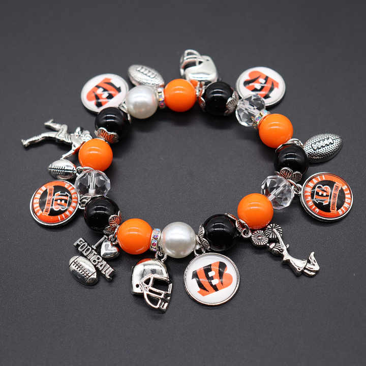 2026 Game Day Beaded Charm Bracelet New Arrive Sport Stretching nfl ...
