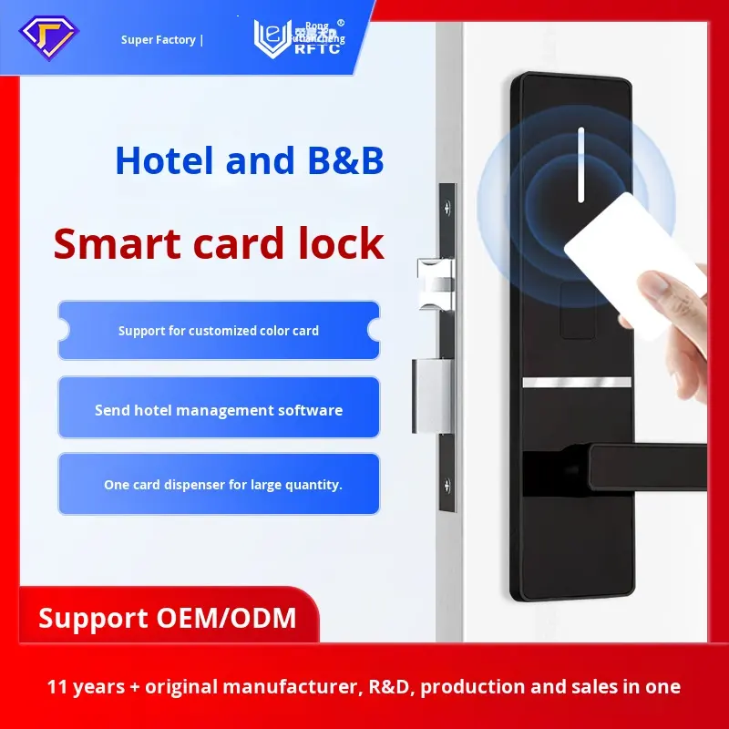 Hotel Swipe Card Smart Door Lock Magnetic Card Sensor Wooden Doors ...