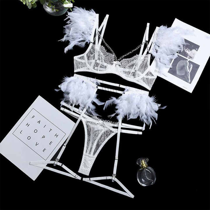 Shop Our Lingerie and Sexy Sets Arrivals with Feather Lace