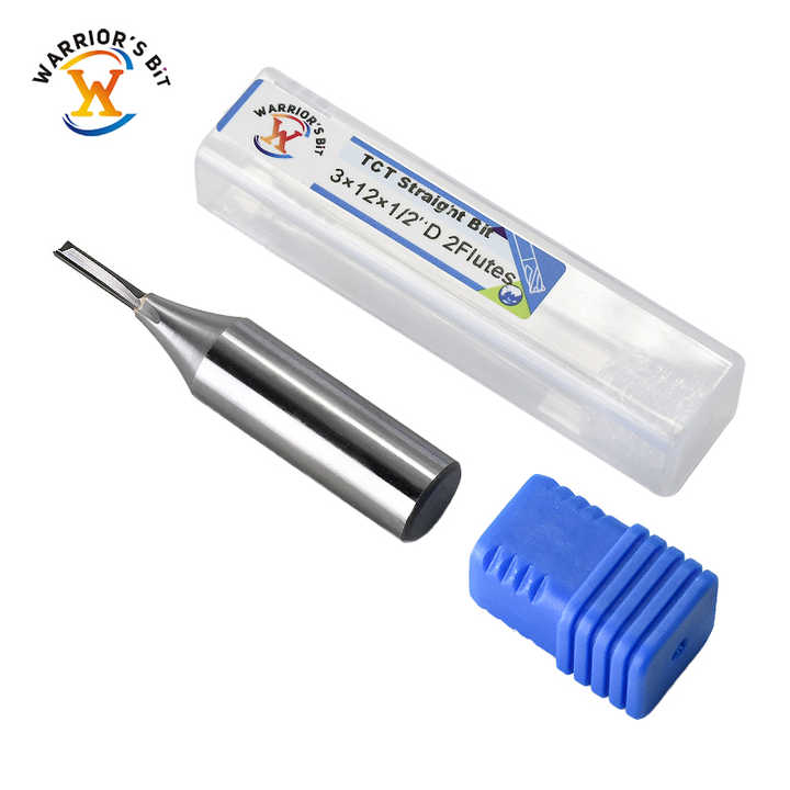 Warrior's TCT 2Flute Straight Groove Wood CNC Router Bits 6mm 8mm Tin ...