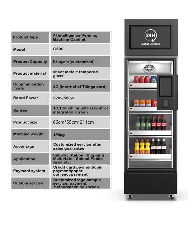 AI-Powered 24h Smart Vending Machine with Dual Camera Tracking and ...