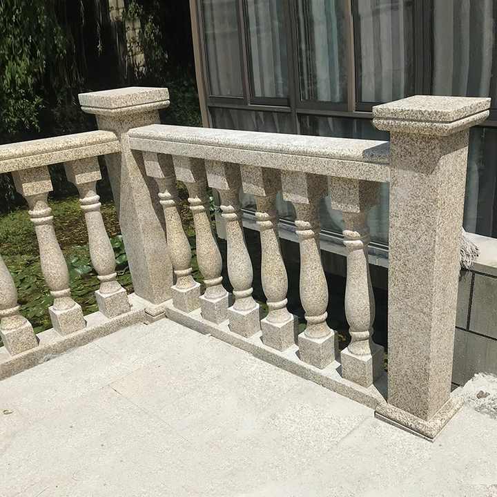 Yellow Granite Stone Wall Parapet Railing Column Pillar Design| Alibaba.com