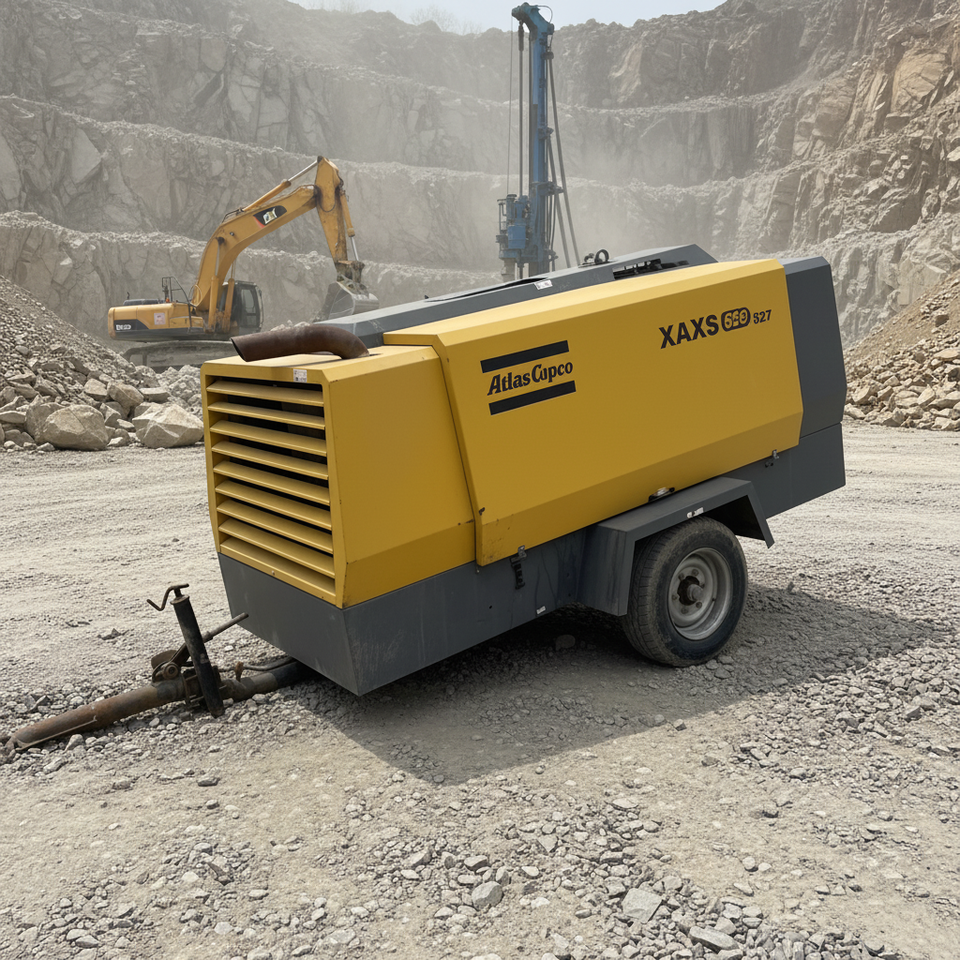 Used Portable 17bar Diesel Compressor with Core Engine 17m³/min Screw ...