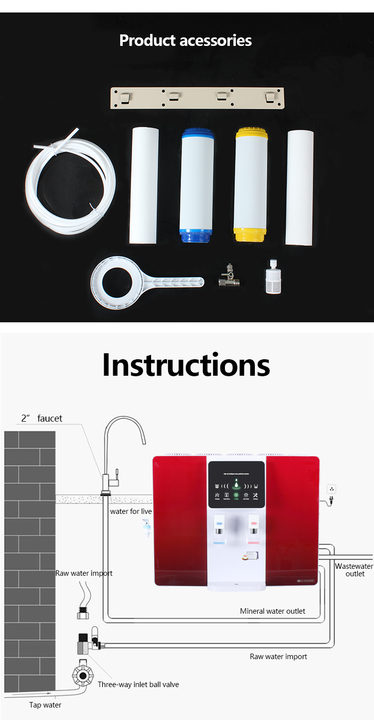 Countertop Three-Outlet Reverse Osmosis Water Purification System 5 ...