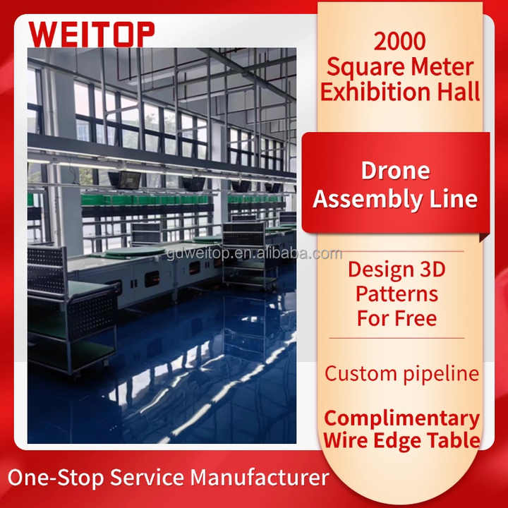 UAV Production Drone Assembly Line High-Speed Chain Conveyor for ...