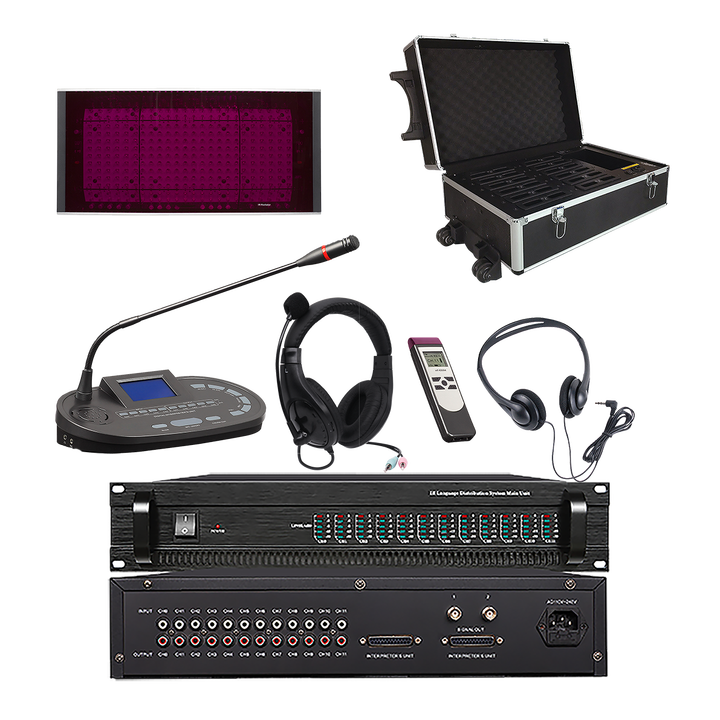 Full Set 12 Languages Digital IR Simultaneous Interpretation System