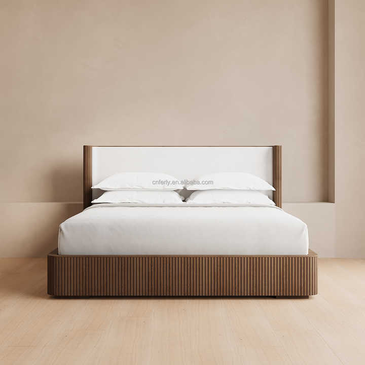 Luxury Modern Home Furniture Bed Frame Wooden Beds Extended Panel Bed ...