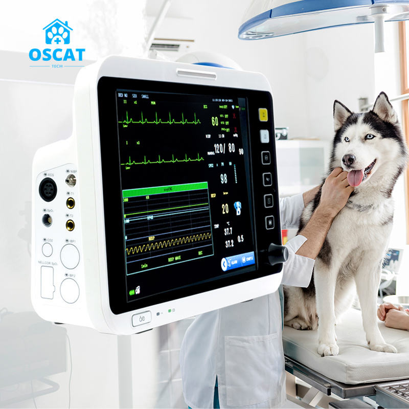 OSCAT EUR PET Medical Equipment Vet Patient Monitor Portable TFT Screen ...
