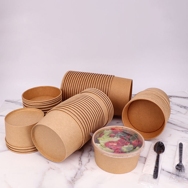 Custom Print Paper Lunch Bowl Factory Wholesale Disposable Kraft Paper ...