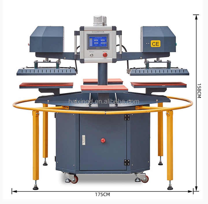Pneumatic 4 Stations T-shirt Clothing Design Fabric Dtf Label logo ...