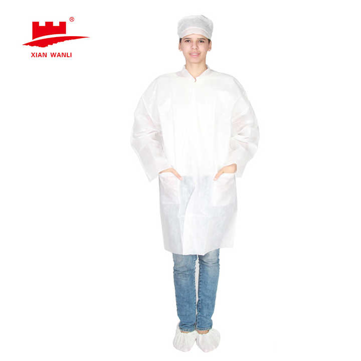 Disposable XL Unisex Lab Coat Printed OEM Microporous Waterproof Cloth ...