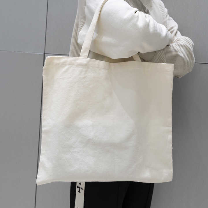 White Sublimation Polyester Tote Bags Recycled Big Polyester Bag With ...