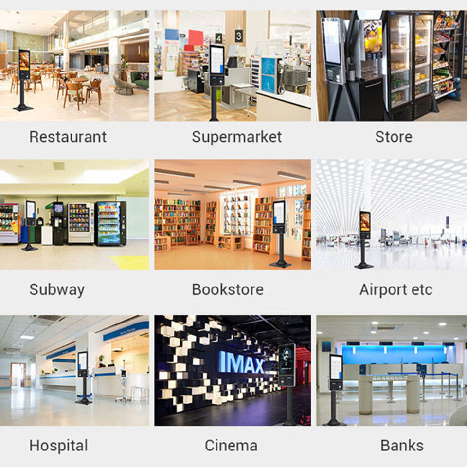 24-Inch Self-Service Touch Screen Kiosk with Barcode Scanner Self-Pay ...