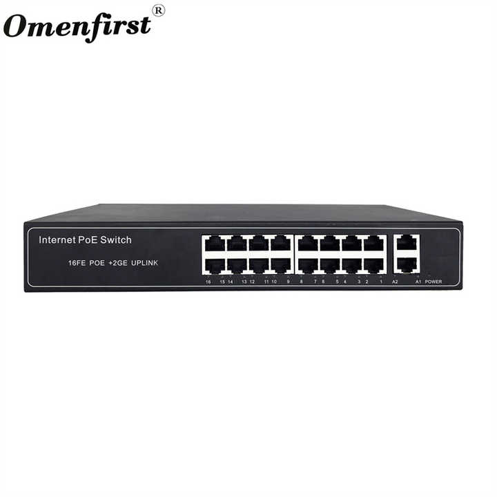 Fabriek Oem/Odm Poe Switch 4 8 16 24 Port 10/100M + 2Port Uplink 1000M Ethernet Fiber Switch Poe ...