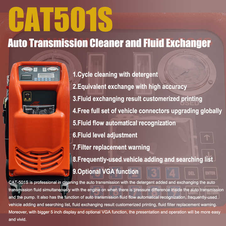 Launch CAT 501s - Efficient Transmission Flush Machine