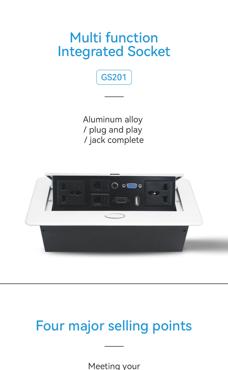 Custom Desktop Flush mounted Desktop Hidden Socket Table Mount Socket ...