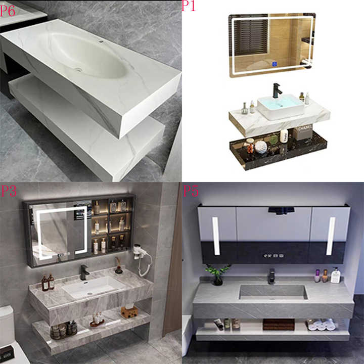 Custom Modern Wall hung solid surface Counter-mounted Basin Vanity-top ...