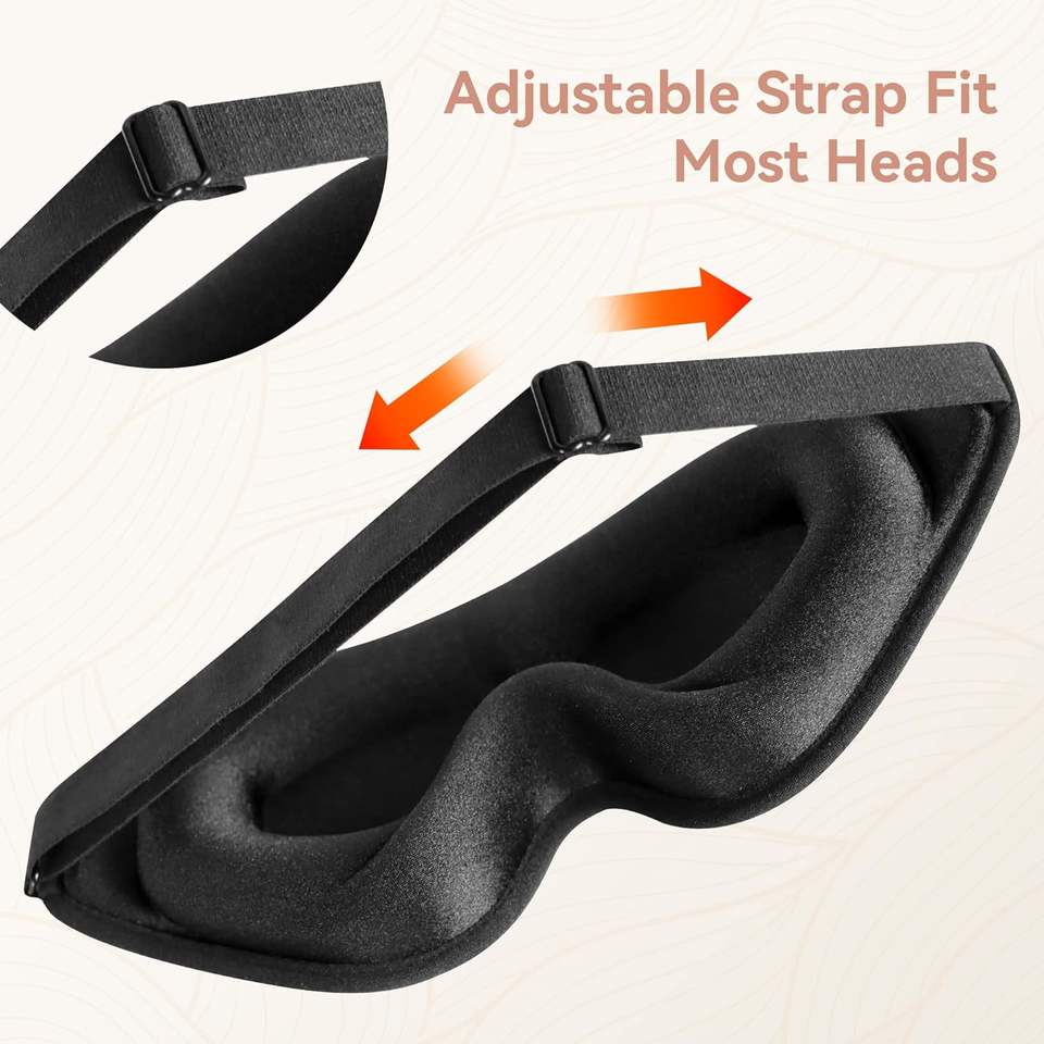 2025 Custom 3D Disposable Anti-Wrinkle Full Blackout Satin Sleep Mask ...